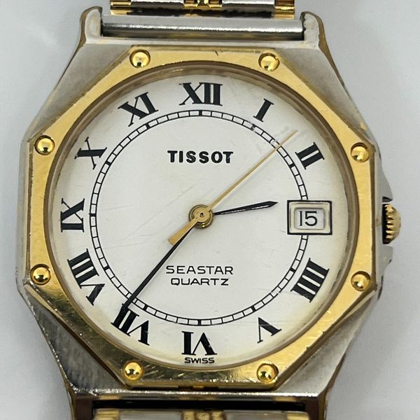 Tissot Seastar Vintage 30mm Cartier Santos Style Octagon Watch Swiss ...