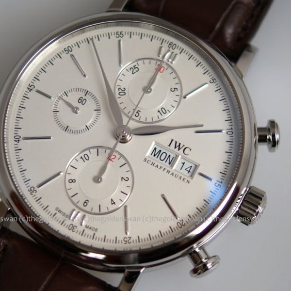 FSOT: IWC Portofino Chronograph Ref 3910 Silver Dial | WatchCharts Marketplace