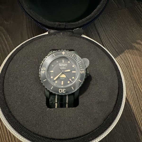 Blancpain x Swatch Green Abyss Scuba Fifty Fathoms Dive Watch SO35G100 ...