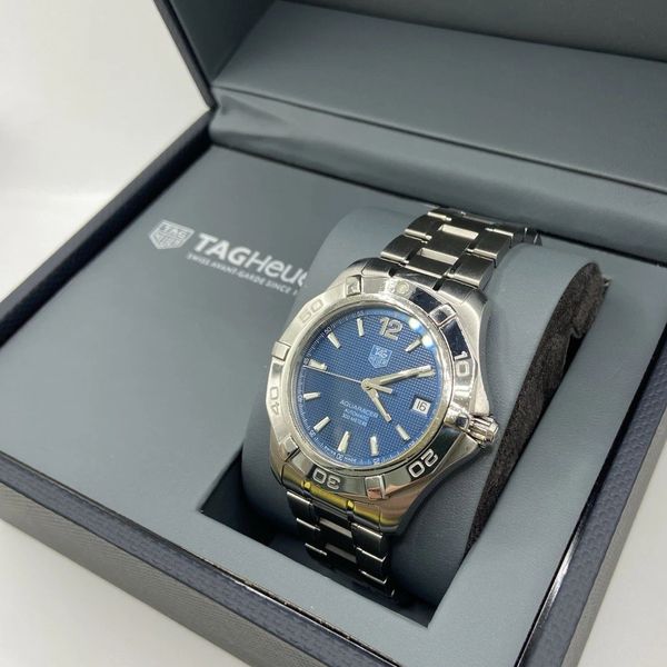 Mens Tag Heuer blue dial Aquaracer automatic Watch-working ...