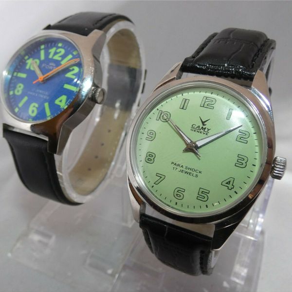 FORTIS and CAMY Geneve SWISS MADE Mechanical 17 Jewels Job Lot 2x MENS ...
