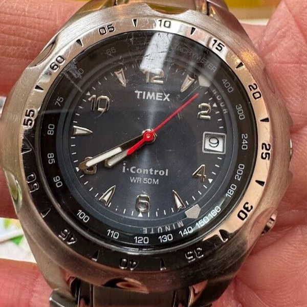 Timex i Control WR 50M Stainless Steel Watch - with Indiglo light ...