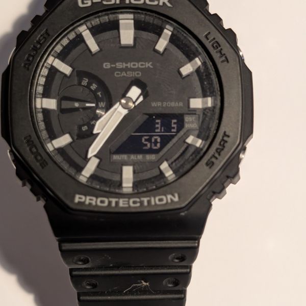 Casio - GA-2100-1A1ER GA-2100-1A1ER, G-Shock RESIN BLACK digital quartz Watch | WatchCharts ...