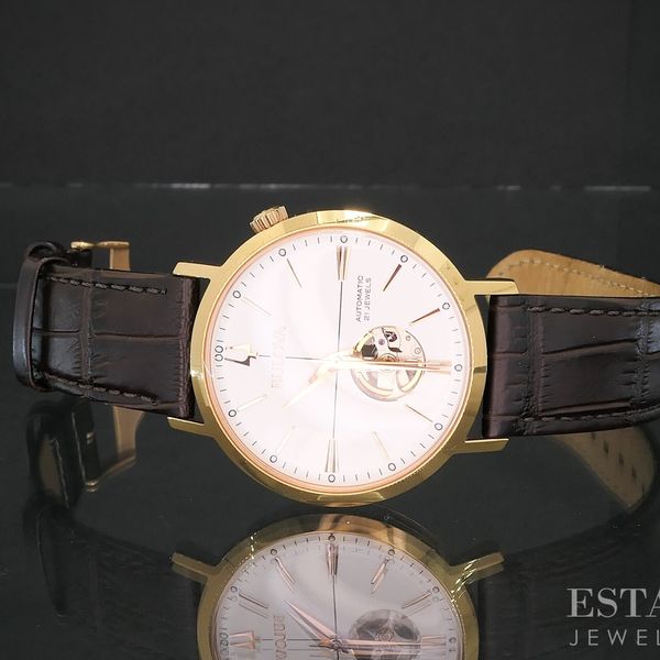 Bulova Aerojet Automatic Skeleton Dial 97A136 Stainless Mens Watch ...