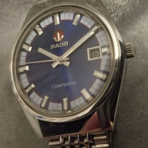 VTG 70's RADO Companion Blue Automatic 25 Jewel, Date, Stainless Swiss, CLEAN | WatchCharts ...