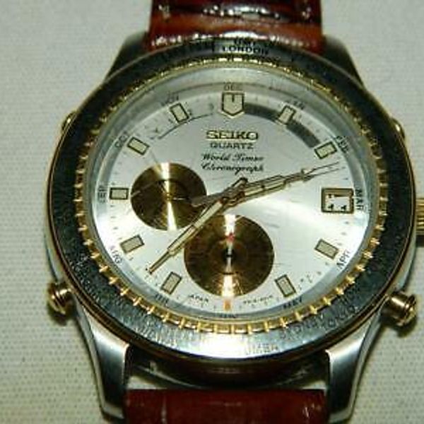 SEIKO 6M15-9011 WORLD TIMER CHRONOGRAPH MEN'S WRISTWATCH | WatchCharts