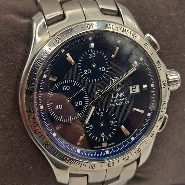 TAG HEUER LINK Automatic Chronograph Stainless Steel Men's Wristwatch ...