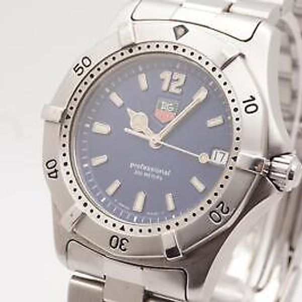 Tag Heuer Professional 200m WK1113 Quartz Blue Dial Men's Watch Swiss ...