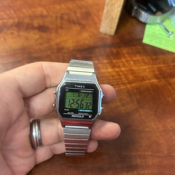Vintage TIMEX INDIGLO Digital Watch 555 And Casio A168 Run WELL New ...