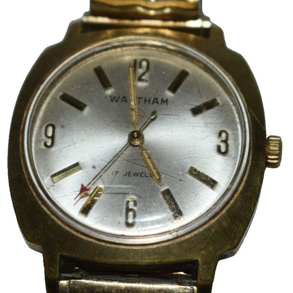 Vintage Waltham 17 Jewels Manual Wind Red Arrow Men's Wrist Watch ...