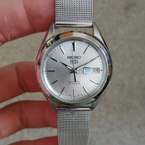 Seiko 5 Automatic Silver Day/Date Watch SNKL15 | WatchCharts Marketplace