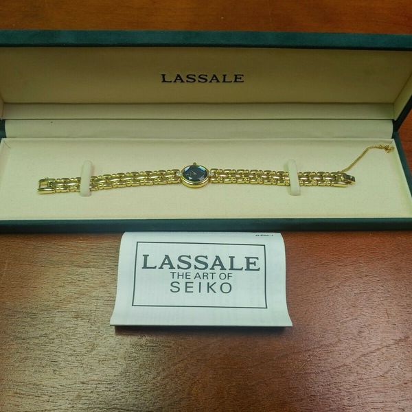 Lassale Seiko Ladies Gold Tone Watch 1F20-5079 With Original Box Needs ...