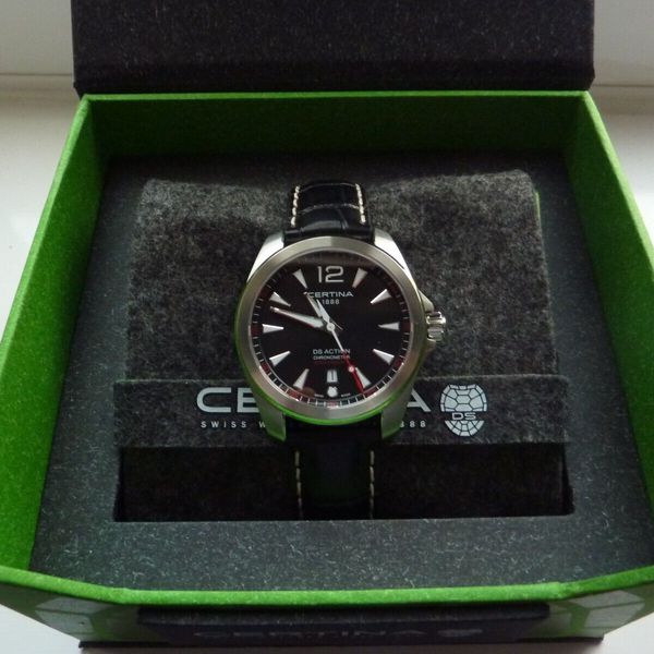 Certina DS Action 41mm COSC Certified Quartz Black Dial Watch ...