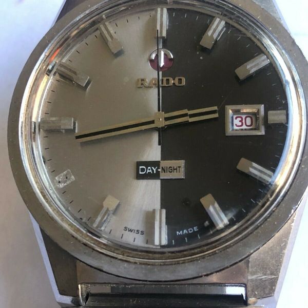 Vintage RADO Day Night Automatic Men's watch Ref 11847 11846 1968-1975 ...