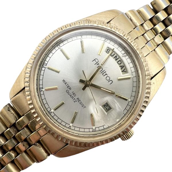 [WTS] Vintage Gold Tone Armitron President Quartz Day/Date Watch New ...