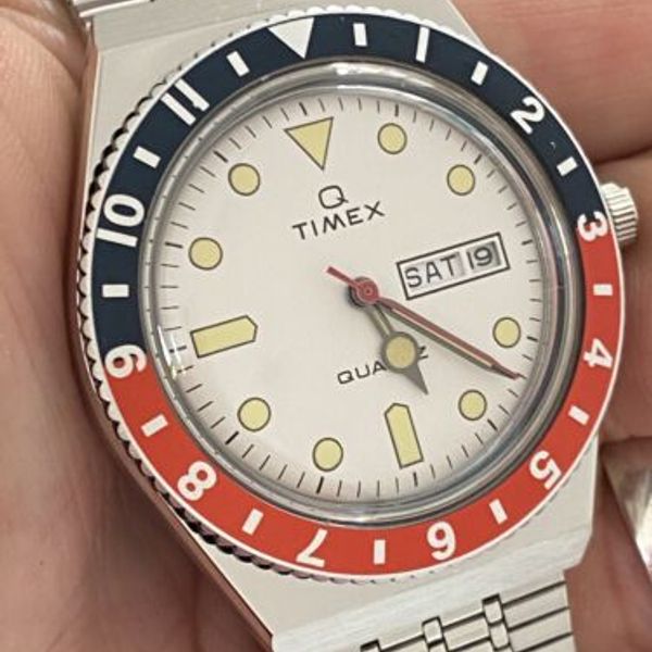 TIMEX Q Pepsi Special Edition Menâ s Stainless Steel Watch (TW2U612007U ...