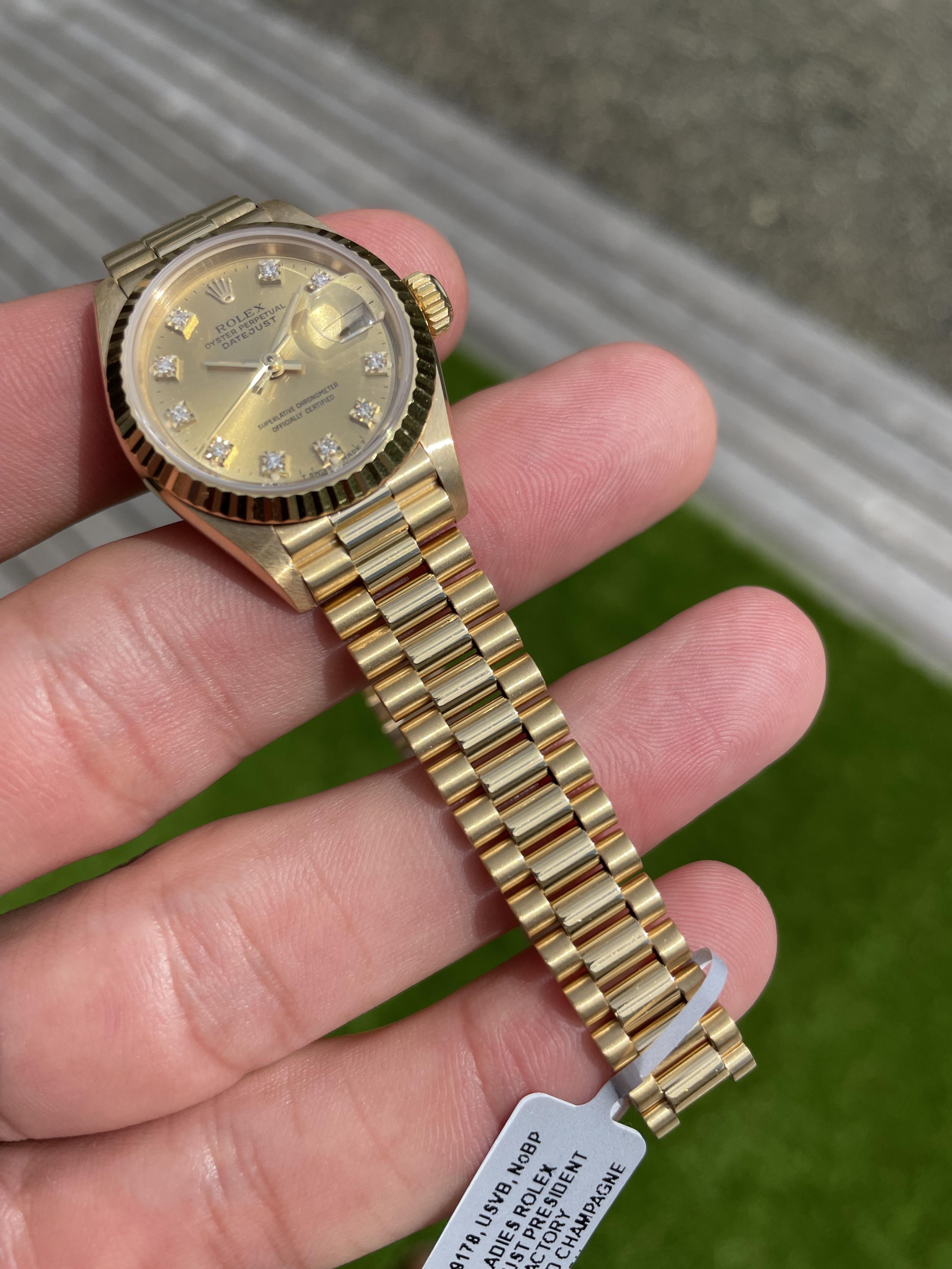 [WTS] 1988 Ladies Rolex Datejust President 18k Yellow Gold Diamond ...