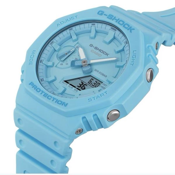 Casio G-Shock GA2100-2A2 Analog-Digital Watch (Light Blue ...