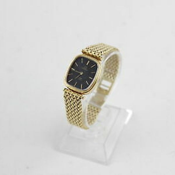 Vintage Ladies OMEGA De Ville Gold Tone WRISTWATCH Quartz w/ Omega 1353 ...