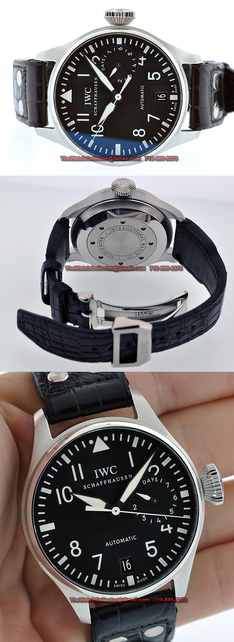 Iwc big pilot model 5004 latest style 47mm steel in as new condition ...