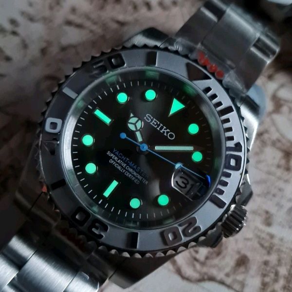 SEIKO Yatch-Master Mod Watch 41mm Automatic With Steel Strap ...