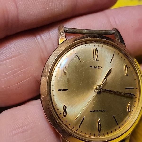 Timex Automatic Watch 20242465 Gold Tone Running Please Read ...