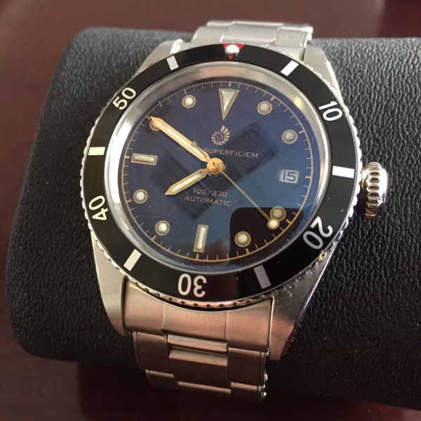 Tiger Concept 5508 V5 big crown Infra Superficiem gilt dial and aged ...