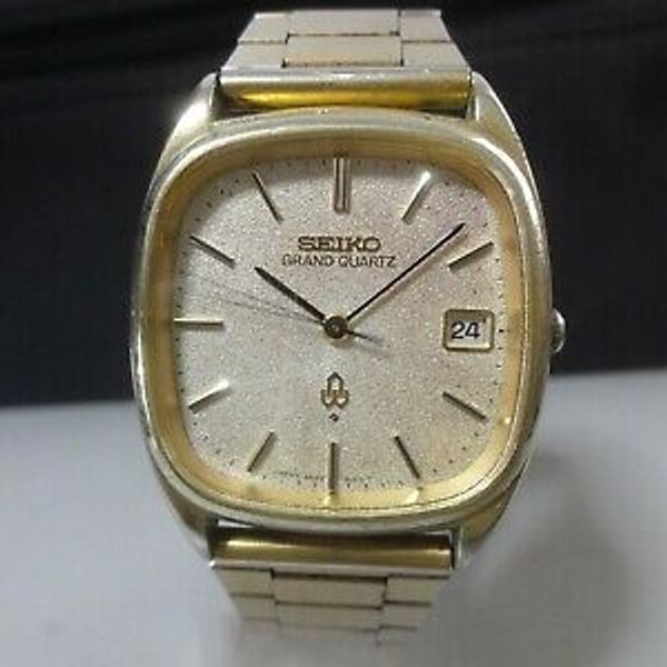 Vintage 1975 SEIKO Quartz watch [GRAND QUARTZ] 4842-5010 Sparkling dial ...