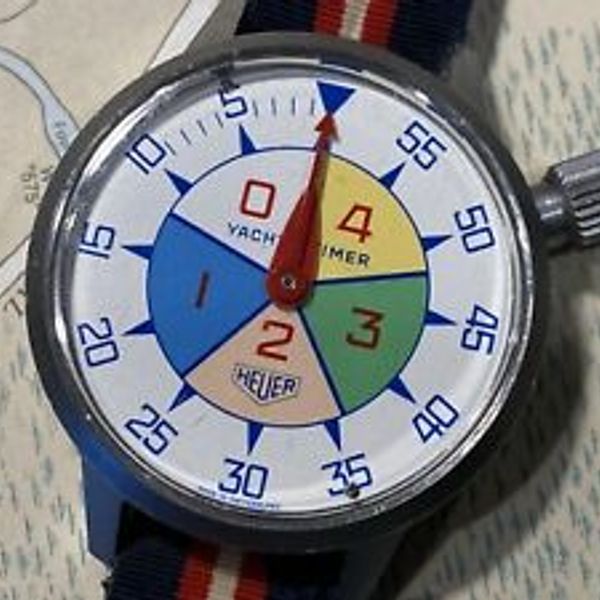 【Free Shipping】 Watch Heuer yacht timer wristwatch stopwatch vintage ...