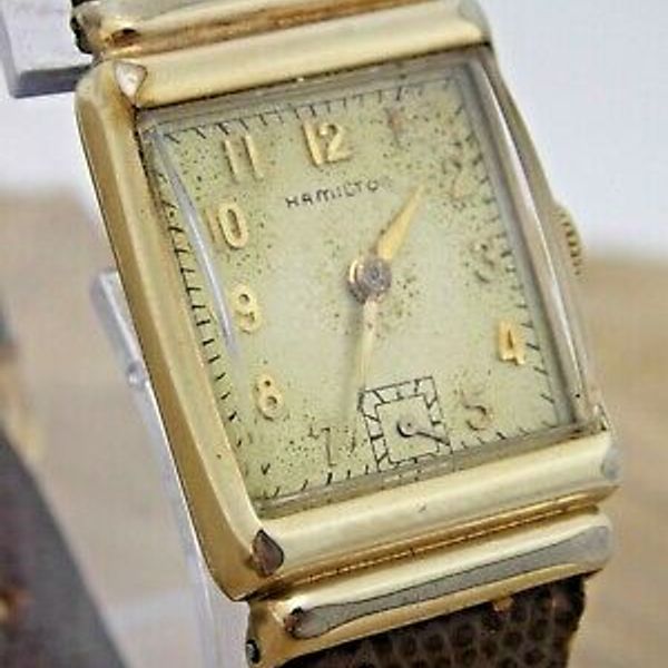 Vintage Hamilton watch Clean 1948 "Hayden" 14K Gold Filled cal 982 19 ...