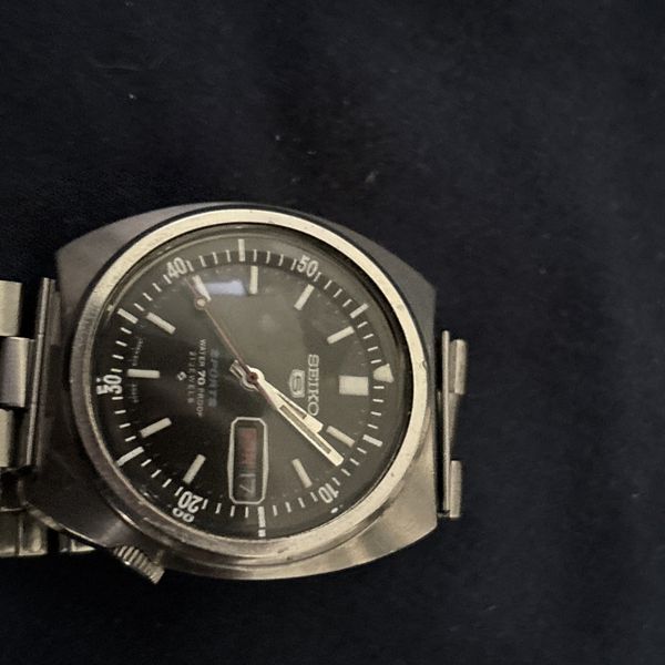 Seiko 5 Sports Automatic Men's Vintage Watch Navy Dial Waterproof 21 ...