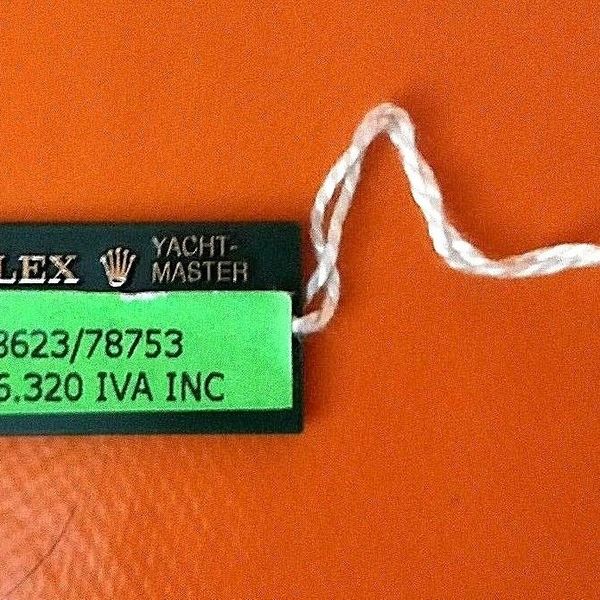 Rolex yacht-master price tag Hangtag seal swimpruf showcase-offers ...