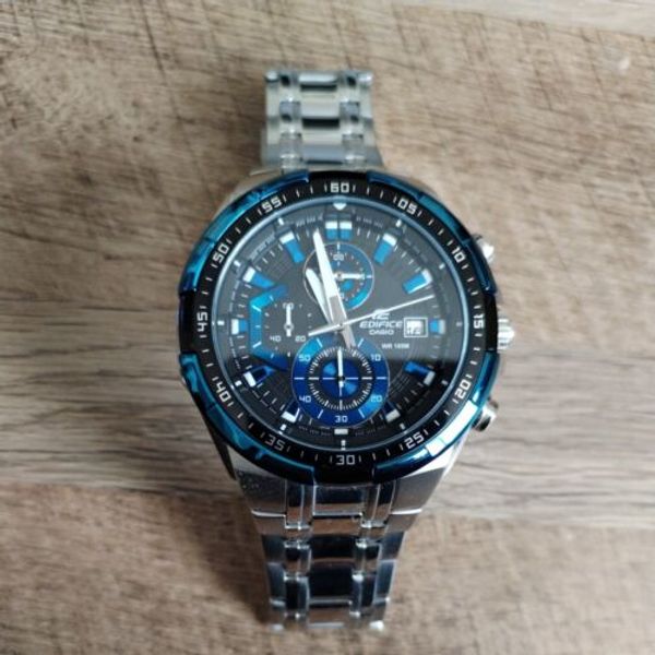 Casio Edifice 50mm Stainless Steel Case, Stainless Steel Strap ...