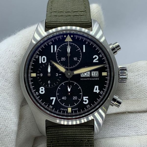 MINT 2019 IWC Pilot Chronograph Spitfire w/ new in-house 69380 mvmt ...