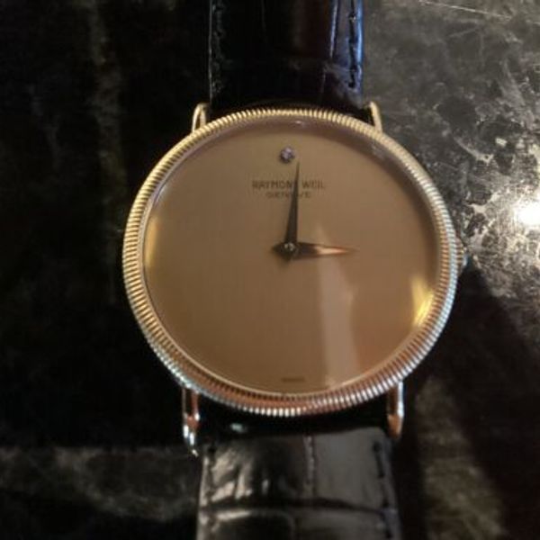 Raymond Weil Geneve 18K Gold Plated Gents Quartz Watch. | WatchCharts ...
