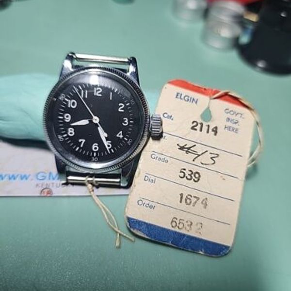 Elgin Ww2 Issued A-11 Military Watch | WatchCharts Marketplace