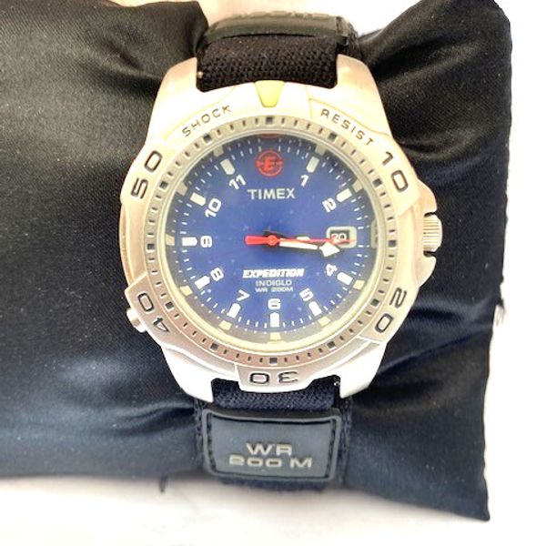 Timex Mens Expedition 200 MT WR Calendar Canvass Strap Watch N9 ...