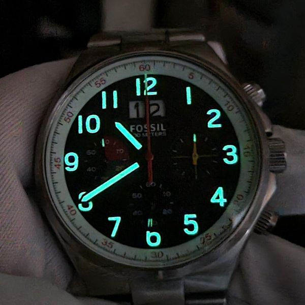 Gents Fossil CH2909 Stainless Steel WR100M Quartz Chronograph Watch ...