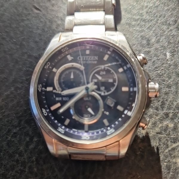 CITIZEN ECO DRIVE CHRONOGRAPH WATCH MENS H500 S082005 STAINLESS STEEL ...