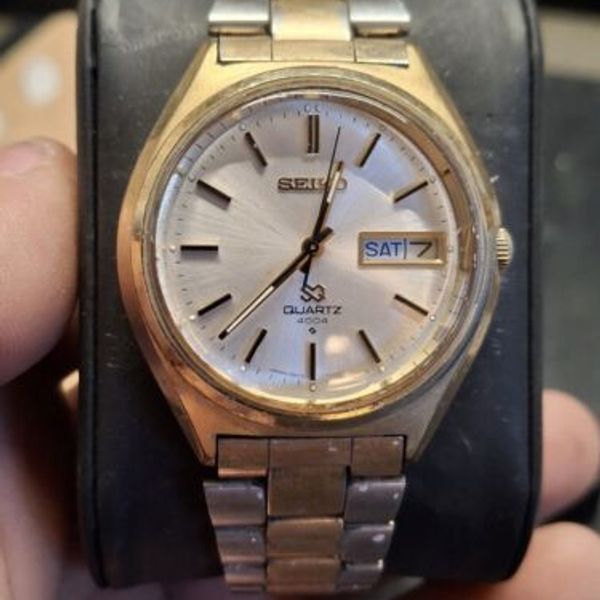Seiko Sq 4004 Two Tone Mens Vintage 1970s Watch Early Quartz ...