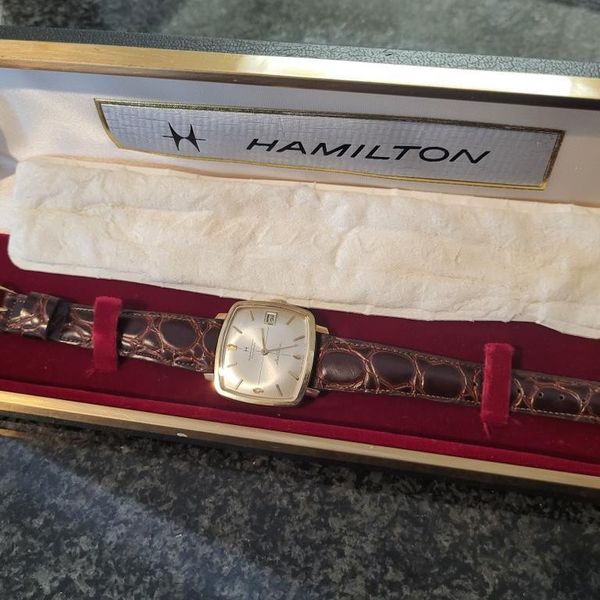 Vintage Hamilton electric "Masterpiece" in original box, looks unworn ...