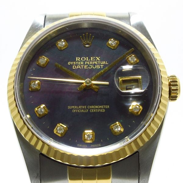 [New] [Used] ROLEX Datejust watch shell dial/SS×K18YG/10P new diamond ...