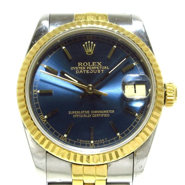 [New] [Used] ROLEX Datejust watch ss/frame number 20 blue | WatchCharts ...