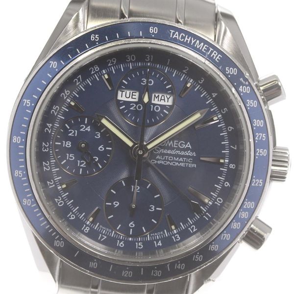 With box protection ☆ Good product [OMEGA] Omega Speedmaster Triple ...