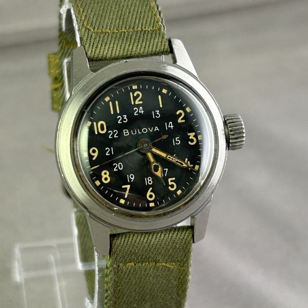Bulova Military Issue Mens Field Watch, 4/1979, MIL-W-3818A, Works Well | WatchCharts Marketplace