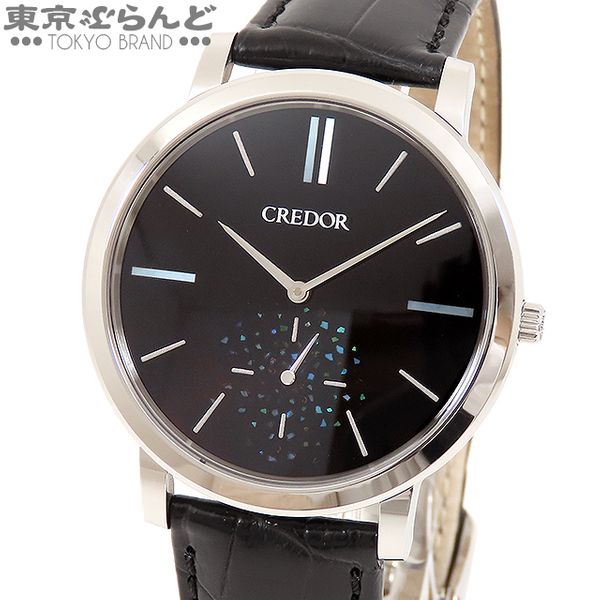 Seiko Credor Signo Raden Dial Watch Watch Men's Manual Winding SS Black ...