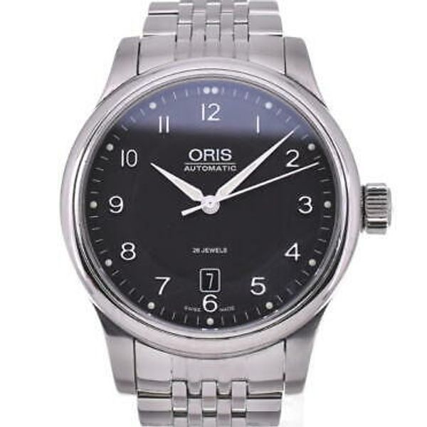 ORIS 7594 Date black Dial Stainless steel Automatic Men's Watch G# ...
