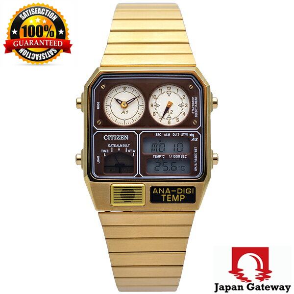 CITIZEN ANA-DIGI TEMP JG2103-72X Gold Analog Digital Vintage Men Watch | WatchCharts Marketplace
