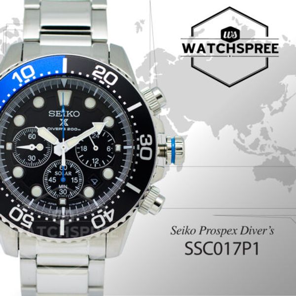 Seiko Prospex Mens Chronograph Diver Solar Watch SSC017P1 | WatchCharts