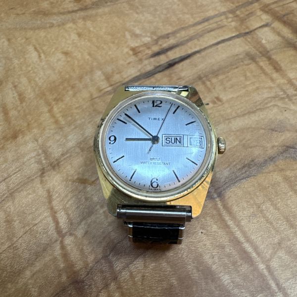 Vintage Mens Timex Watch Automatic Day Date | WatchCharts Marketplace